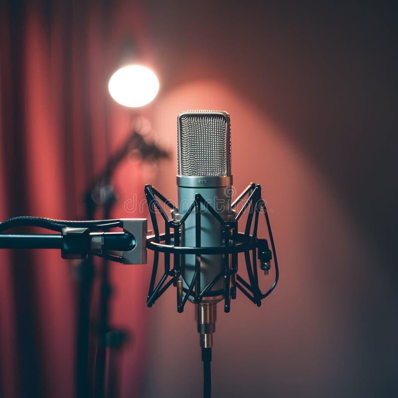 Studio Microphone Setup in Recording Studio, Audio Equipment Photo ...