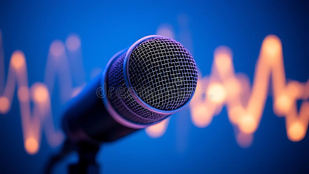 Studio Microphone and Sound Wave Visualization for Multimedia and Audio ...