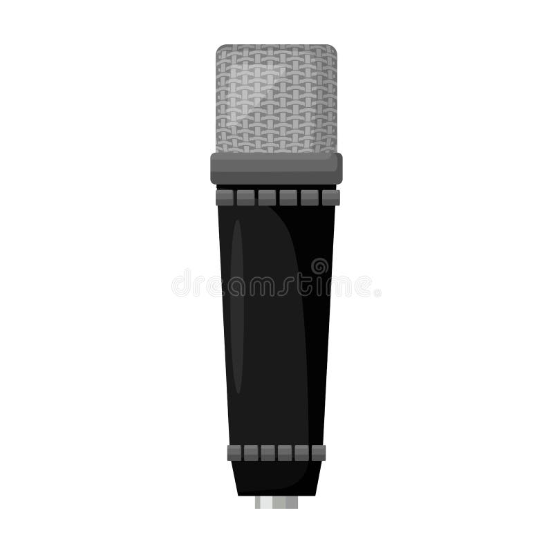 Studio Microphone Vector Icon.Cartoon Vector Icon Isolated on White ...