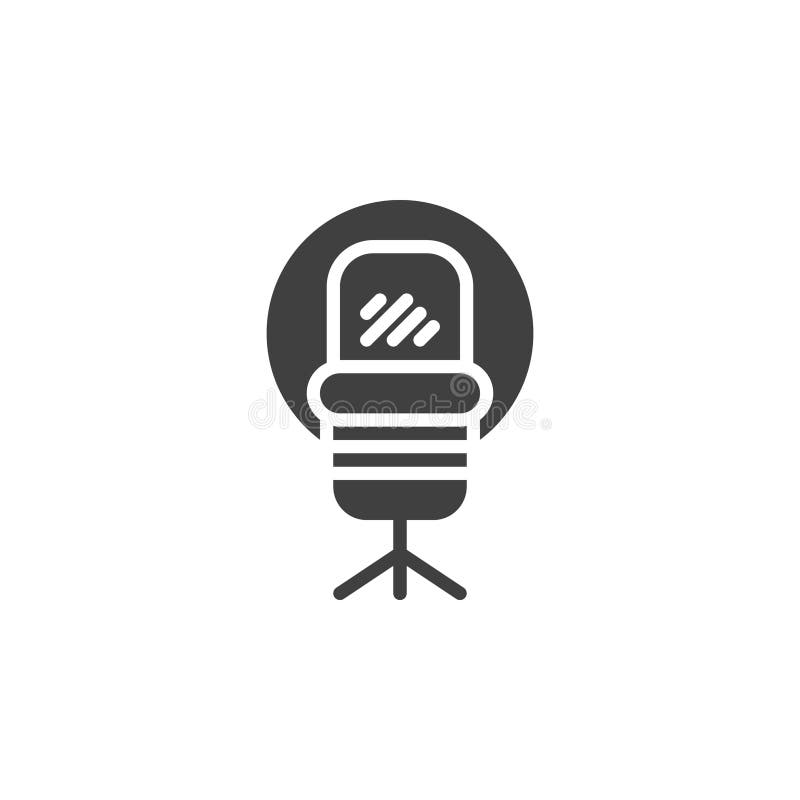 Studio Microphone Vector Icon Stock Vector - Illustration of simple ...