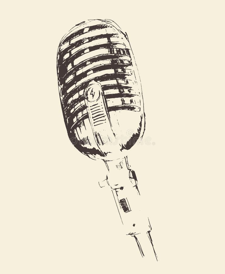 Sketch microphone stock vector. Illustration of abstract - 26513662