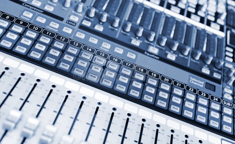 Studio mixer stock photo. Image of controls, desktop - 38389006