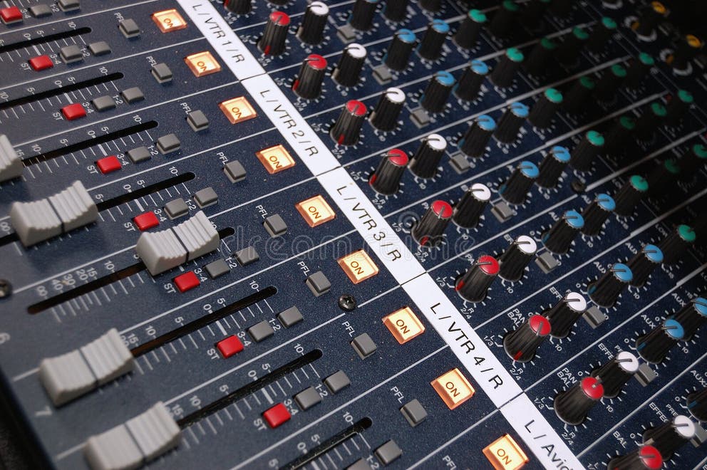 Studio Mixer stock photo. Image of decibels, technology - 5243084
