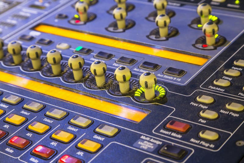 Backlit Buttons for Music Professional Mixer DJ To Play Musical Stock ...