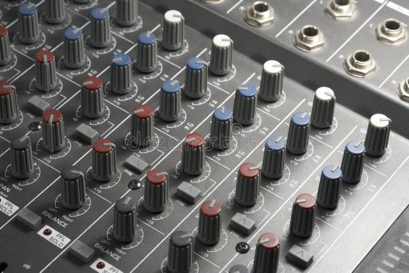 Studio mixer detail stock image. Image of control, mixing - 36344805