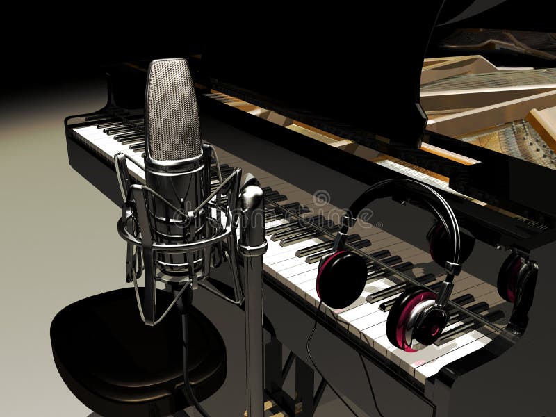 Studio music stock illustration. Illustration of melodic - 24384377