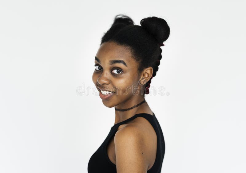 Studio People Shoot Portrait Isolated on White Stock Photo - Image of ...