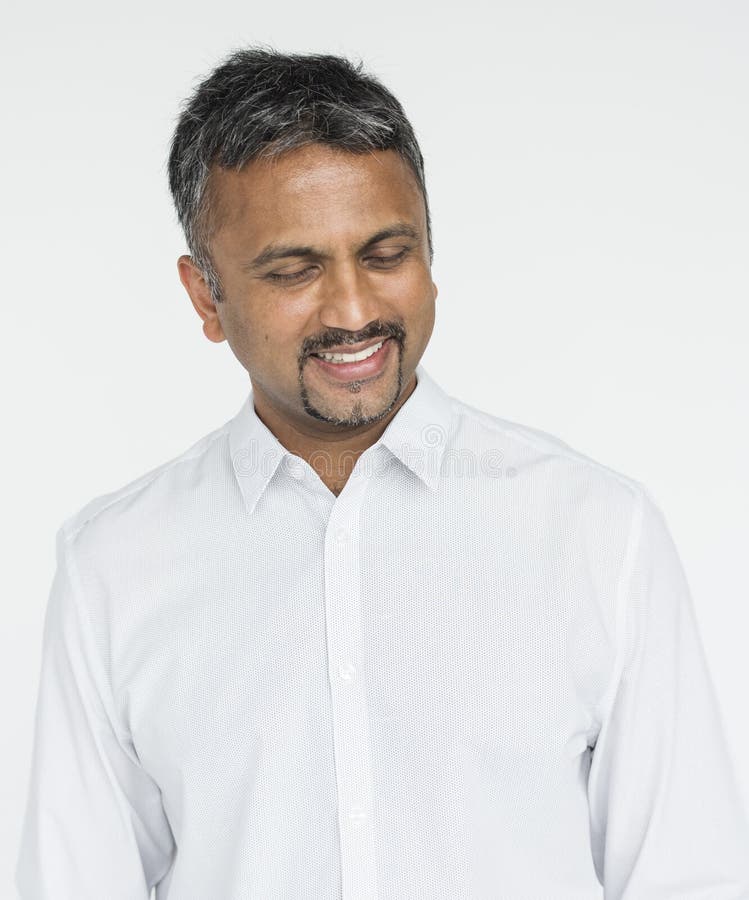 Studio People Shoot Portrait Isolated on White Stock Photo - Image of ...