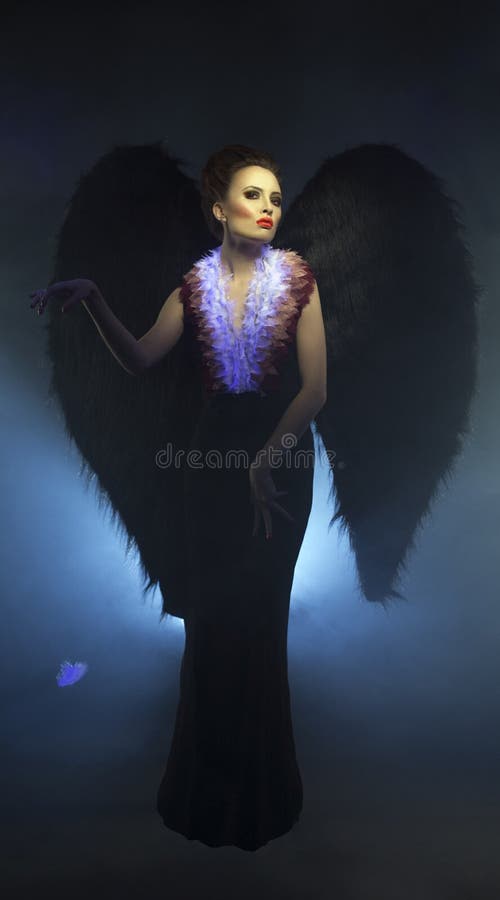 Studio Photo of Beautiful Succubus with Wings Stock Image - Image of ...