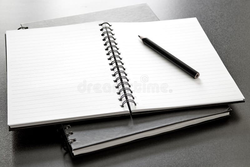 Black Note Book stock photo. Image of copy, clean, sample - 198464918