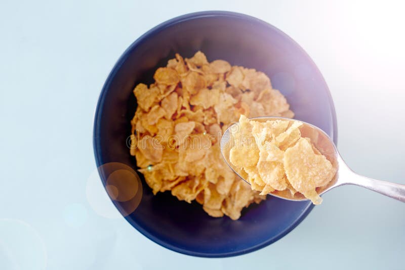 Breakfast Flakes stock photo. Image of morning, dessert - 122486876