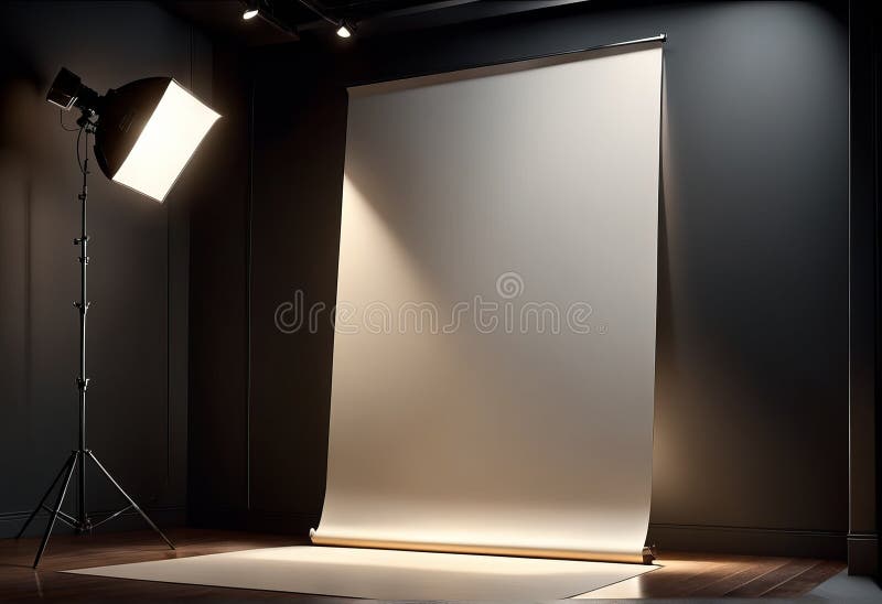 Studio Photo Camera in Studio with Spotlight Studio Photo Camera in ...