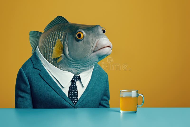 Studio Photo Portrait of a Fish in Business Clothes Created with ...