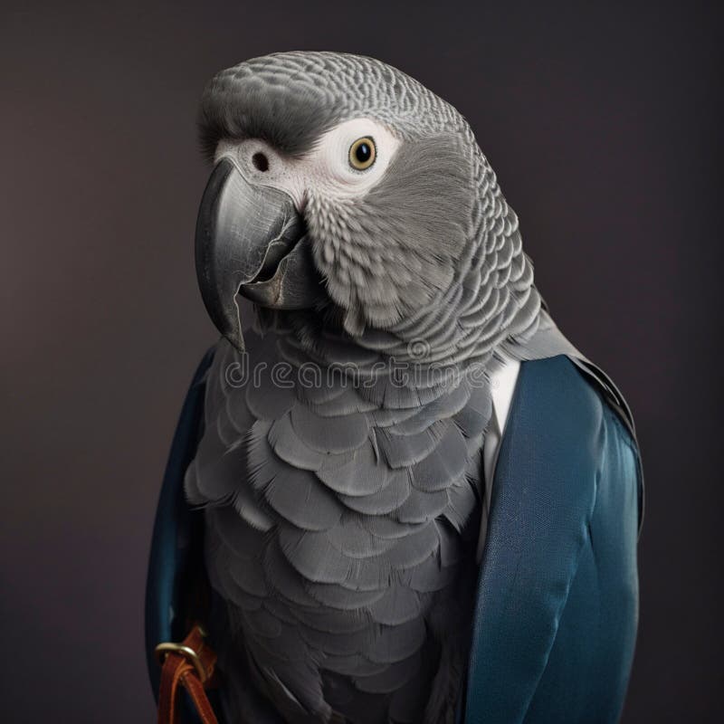 Studio Photo Portrait of a Parrot in a Business Suit, Generative AI ...