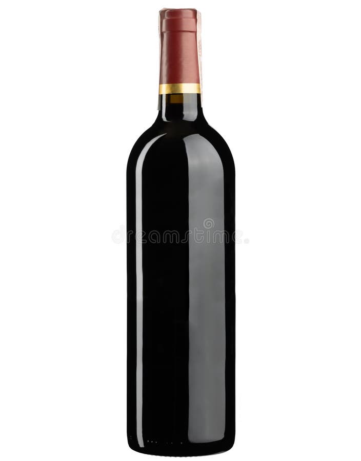 Studio Photo of Real Red Wine Bottle without Sticker Stock Photo ...