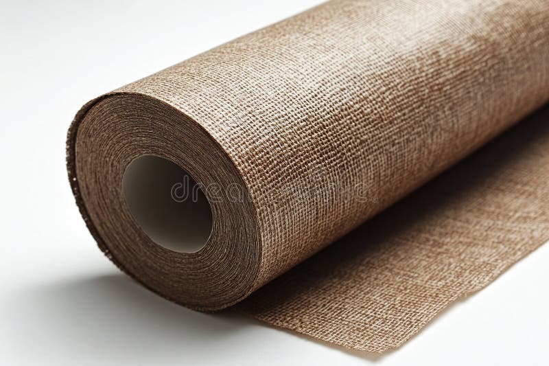 Studio Photo of a Roll of Brown Natural Wall Wallpaper. Wallpaper ...