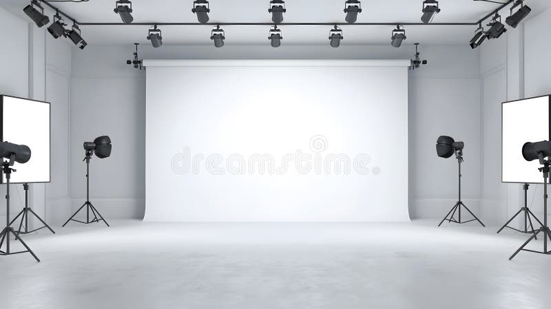 Studio for Photo Shoots with a White Background Stock Illustration ... Studio for Photo Shoots with a White Background Stock Illustration ...