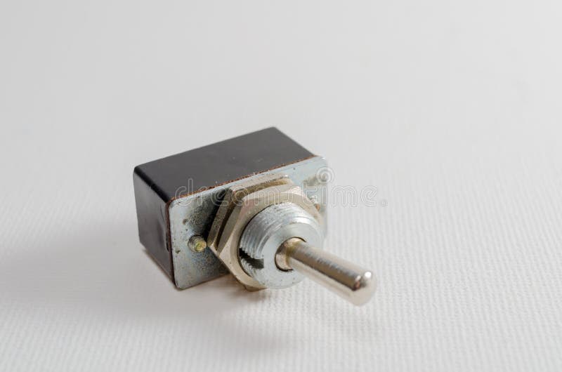 A Studio Photograph of an Old Metal Toggle Switch Stock Photo - Image ...