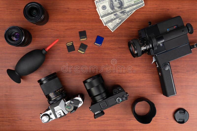 Studio Photography with Computers, Cameras, Flashes and Multiple Lens ...