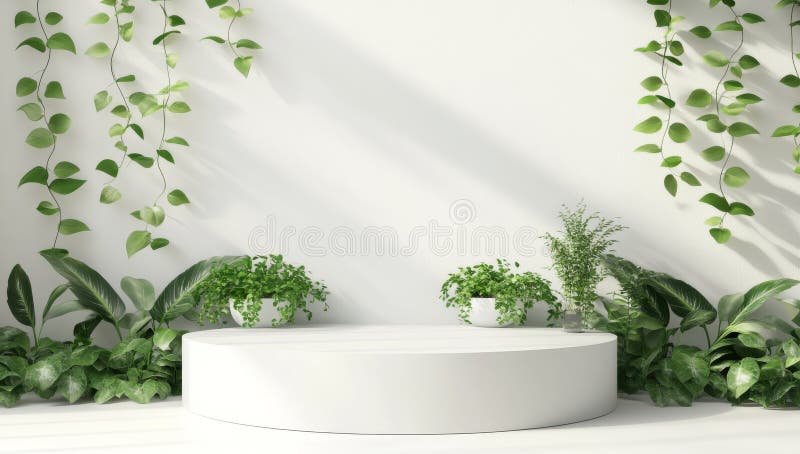 The Studio Photography Features a Minimalist Stage Setup with a Clean ...