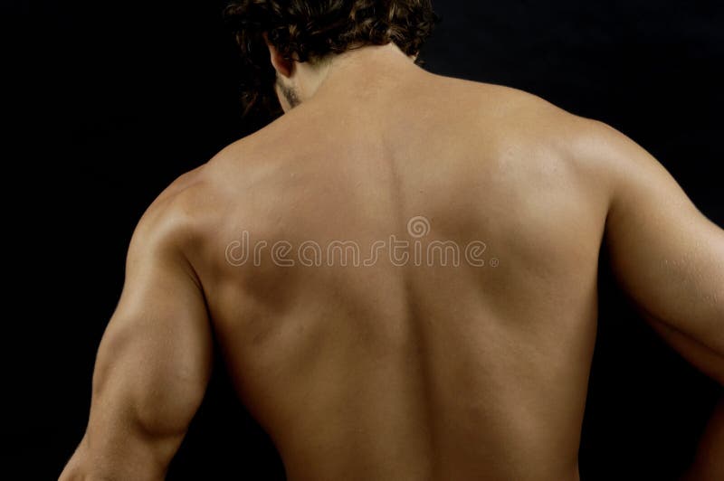 Studio Photography of a Man with His Back, White and Black Stock Photo ...
