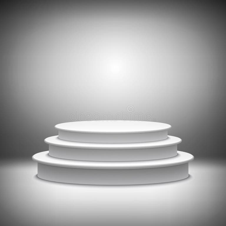 Studio with a Podium and Place for Your Design Stock Vector ...