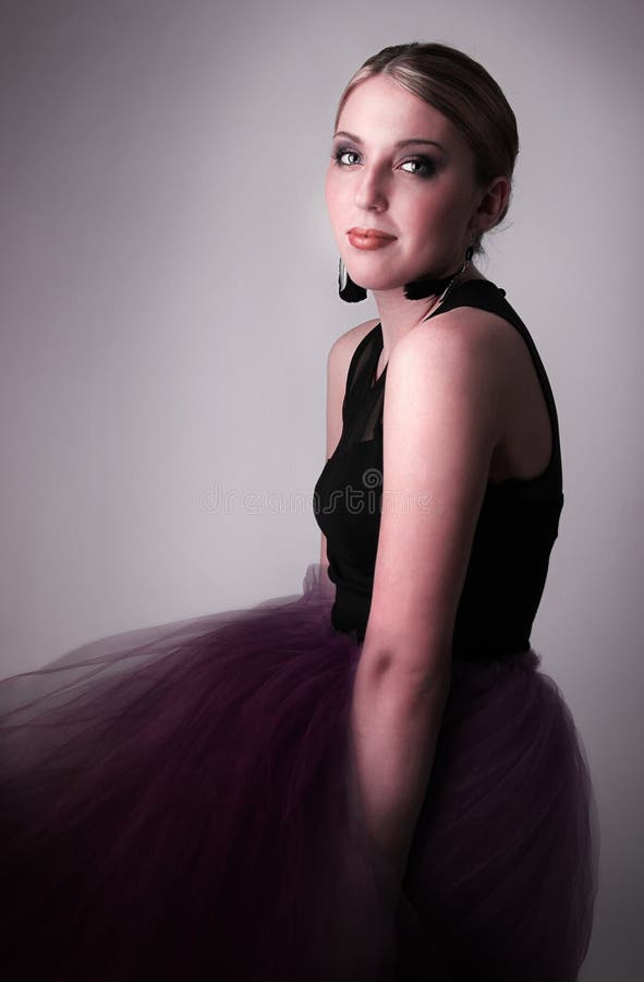 Studio Portrait of Beautiful Young Woman Stock Image - Image of ...