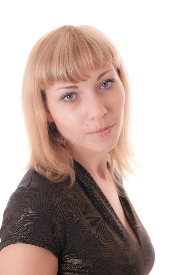 Portrait of a blonde stock photo. Image of person, white - 135144220