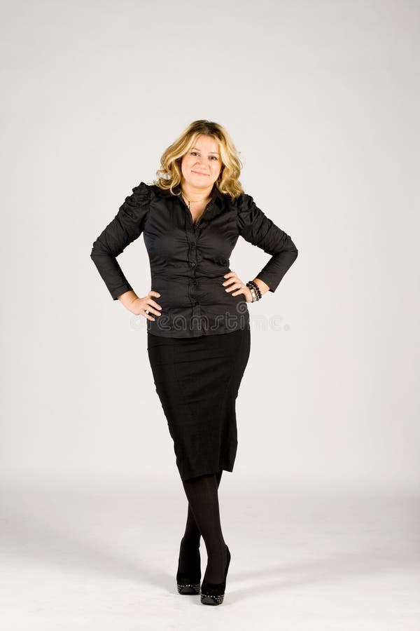 Studio Portrait of a Business Lady Stock Image - Image of happy ...