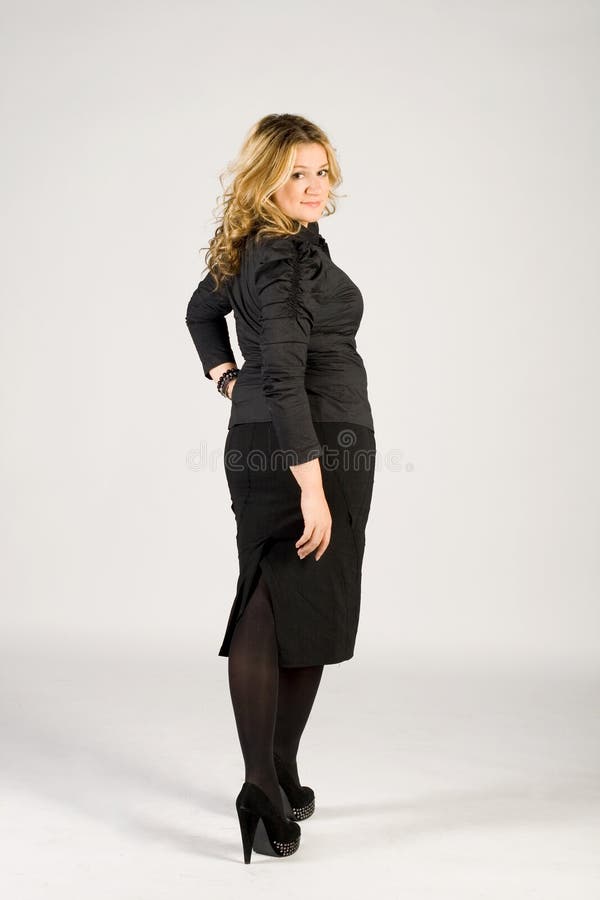 Studio portrait of a lady stock photo. Image of blonde - 22097218