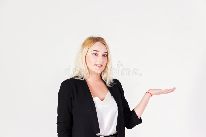 Studio Portrait of a Cute Blonde Girl Stock Photo - Image of blonde ...