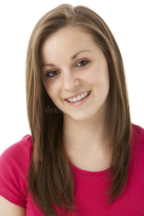 Studio-Portrait Der Lächelnden Jugendlichen Stockbild - Bild von ...