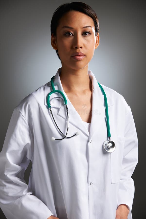 Studio Portrait of Doctor with Stethoscope Stock Photo - Image of ...