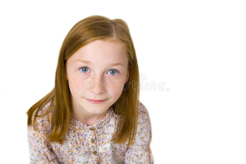 Studio Portrait of Eleven-year-old Attractive Girl Stock Photo - Image ...