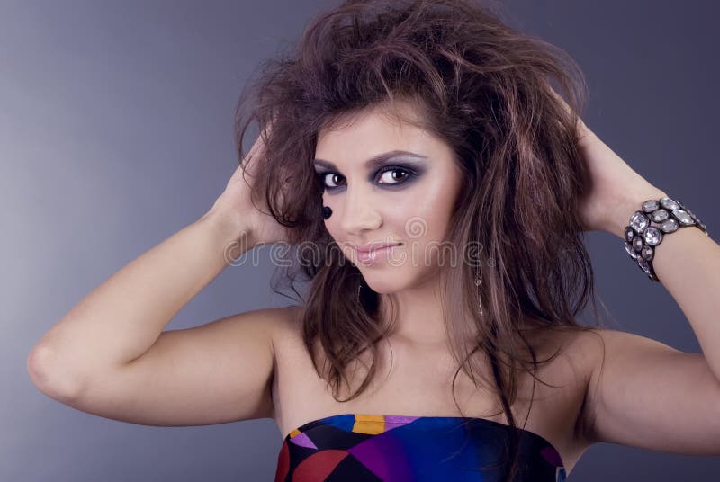 Studio portrait of a girl stock image. Image of beautiful - 13409295