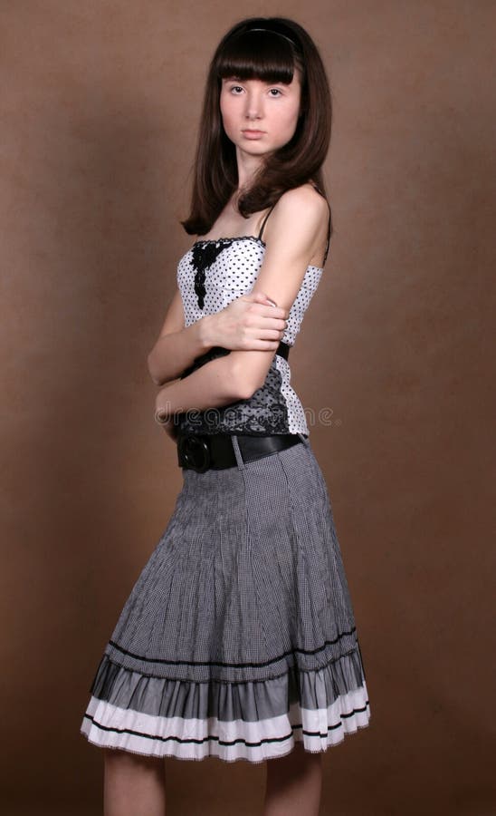 A Studio Portrait Of A Graceful Girl Stock Image - Image of posing ...