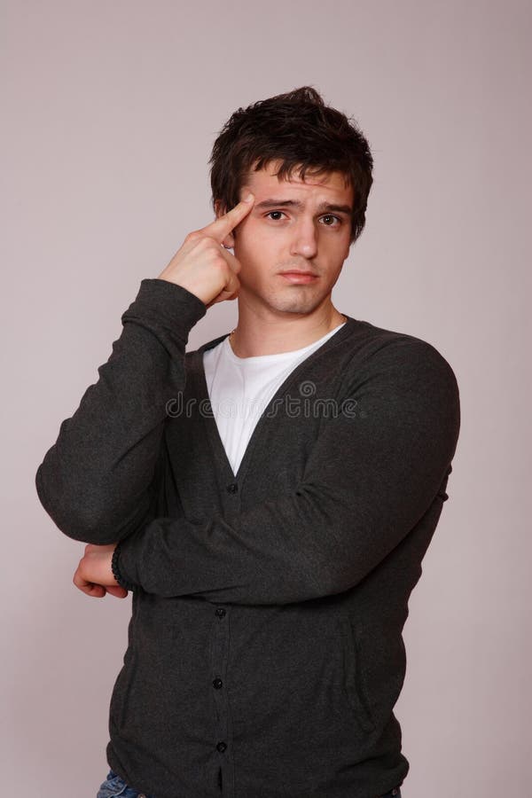 Studio Portrait of Handsome Man Stock Photo - Image of fashion, macho ...