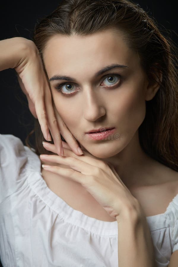 Studio portrait isolated stock image. Image of female - 62781911