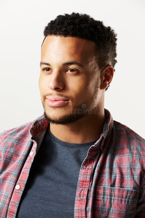 Studio Portrait of Man Against White Background Stock Image - Image of ...