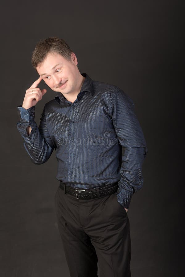 Studio portrait of a man stock photo. Image of person - 260883720