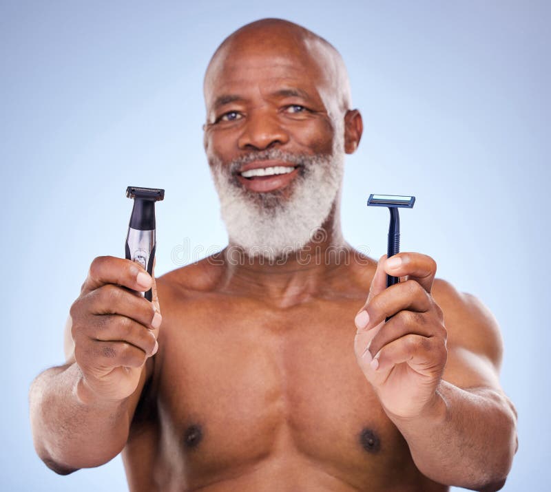 Youll Need Two with that Beard. Studio Portrait of a Mature Man Shaving ... Youll Need Two with that Beard. Studio Portrait of a Mature Man Shaving ...