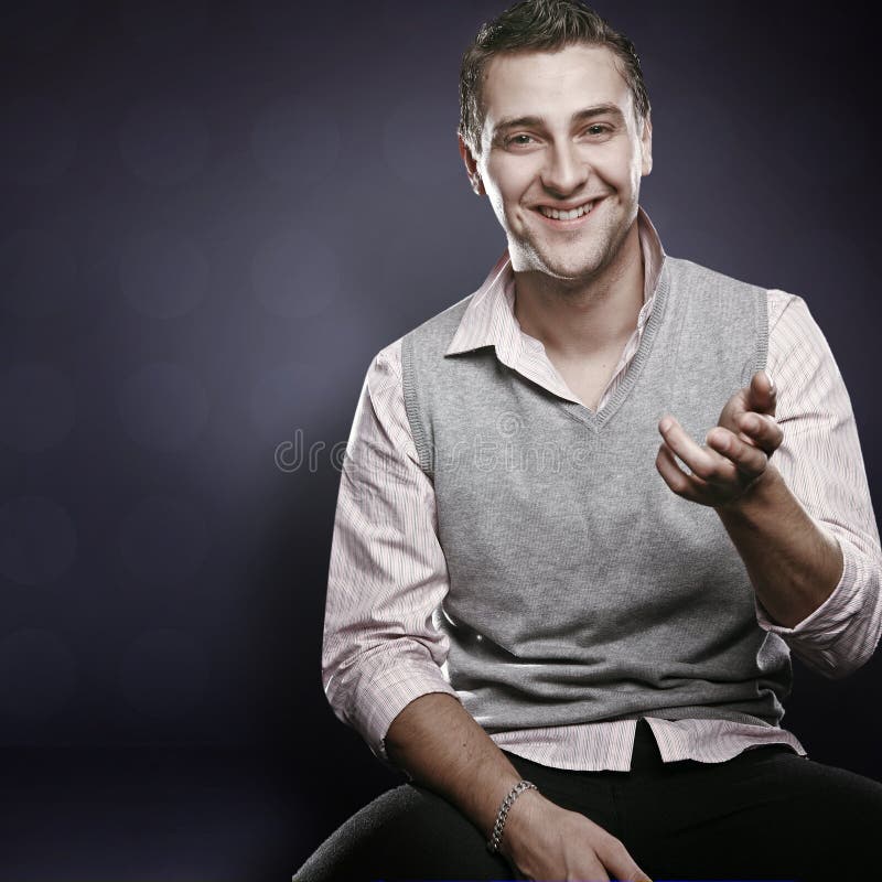 Studio portrait of men stock photo. Image of expression - 9347120