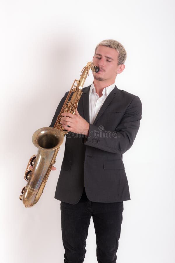 Studio Portrait of a Musician Stock Image - Image of male, portrait ...