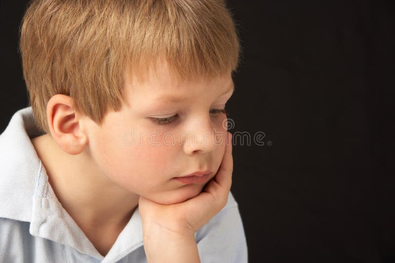 Portrait of Boy Sulking stock image. Image of annoyed - 7941523