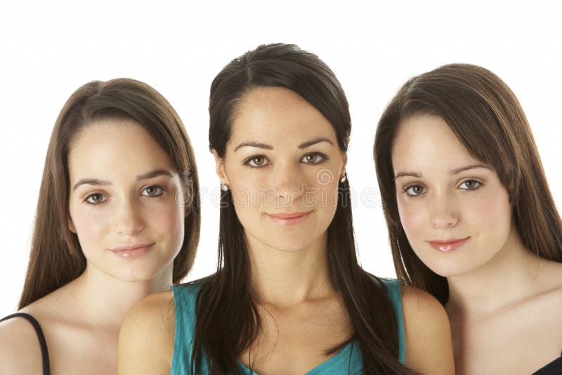 Studio Portrait of Three Young Women Stock Photo - Image of serious ... Studio Portrait of Three Young Women Stock Photo - Image of serious ...