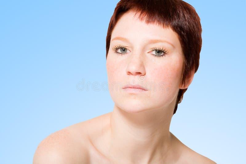 Studio Portrait of an Uptight Stock Photo - Image of middle, beauty ...