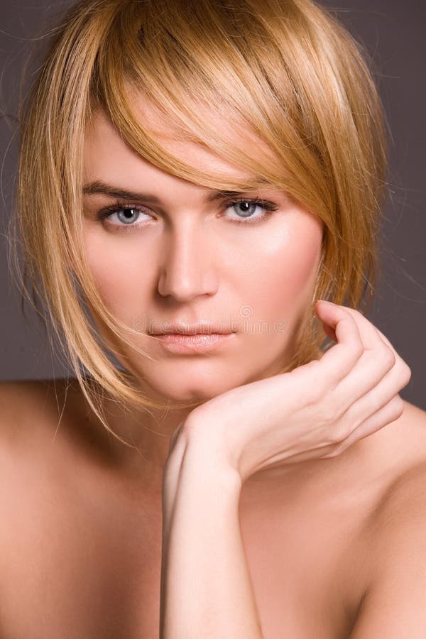 Studio Portrait of Young Beautiful Model Stock Photo - Image of girl ...