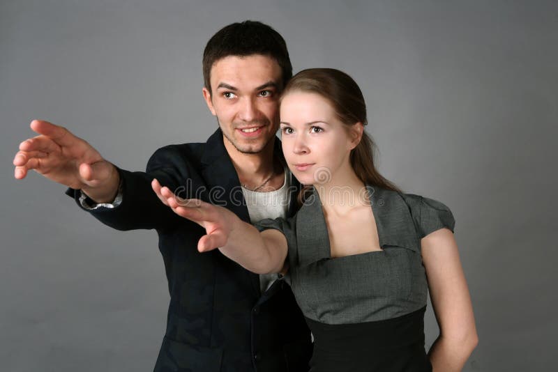 Portrait Of Young Couple Looking In One Direction Picture. Image: 30260759