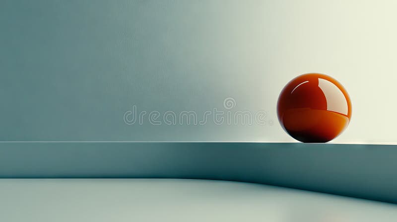 In a Studio, a Product Display Features a Prominent Red Sphere on a ...