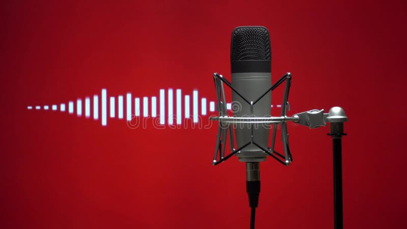 Studio Professional Microphone Ready for Broadcast in a Radio Station ...